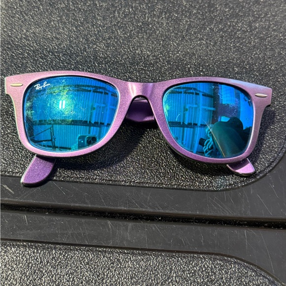 Ray-Ban | Accessories | Rayban Violet Sunglasses With Aqua Lenses ...